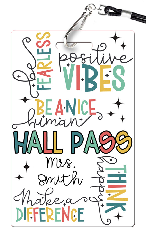 Classroom Hall Passes - PVC Invites - VIP Birthday Invitations