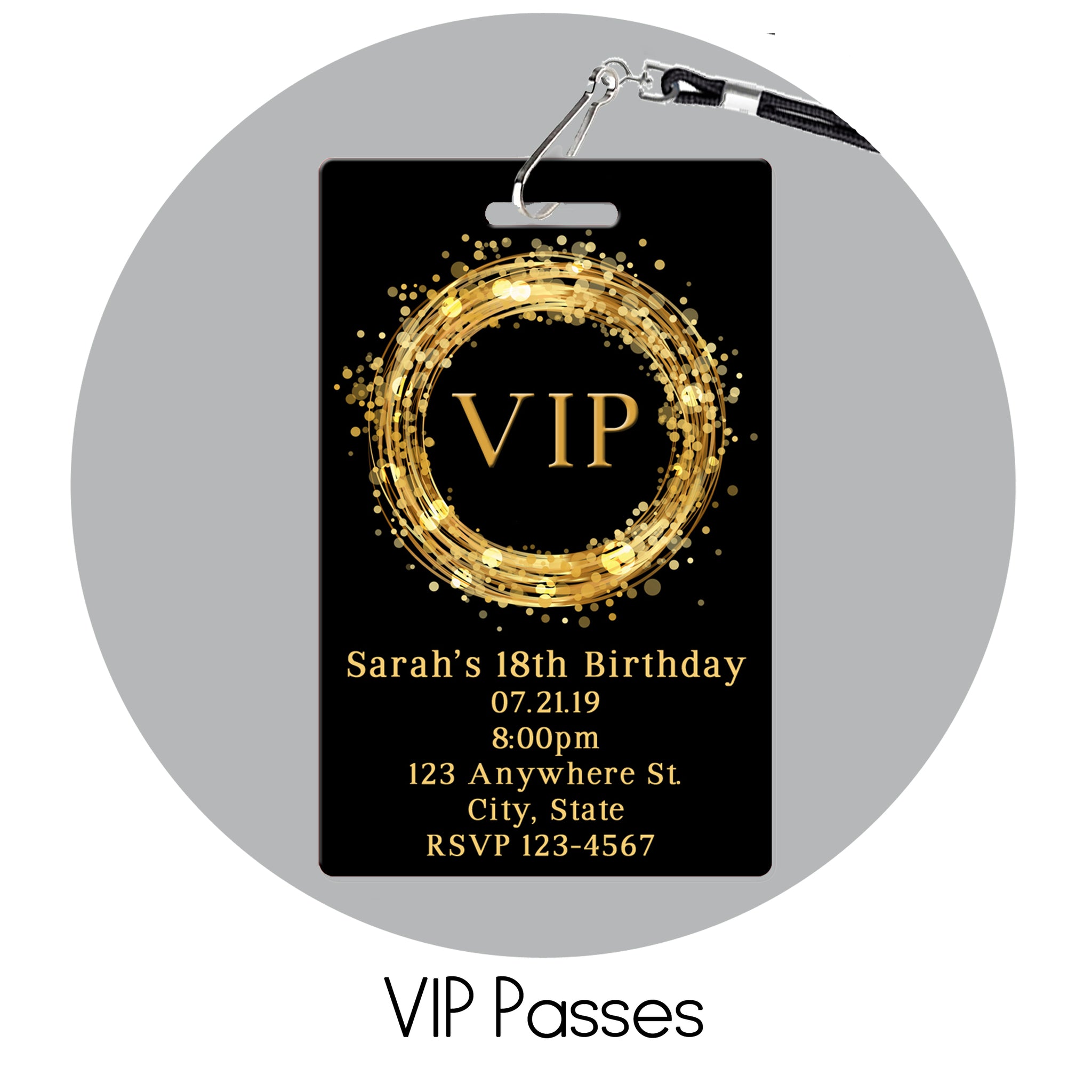 VIP Pass Birthday Invitations - Unique, Authentic, Plastic!