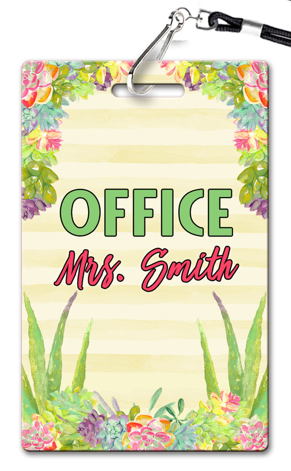 Succulent Hall Passes (Set of 10) - PVC Invites - VIP Birthday Invitations
